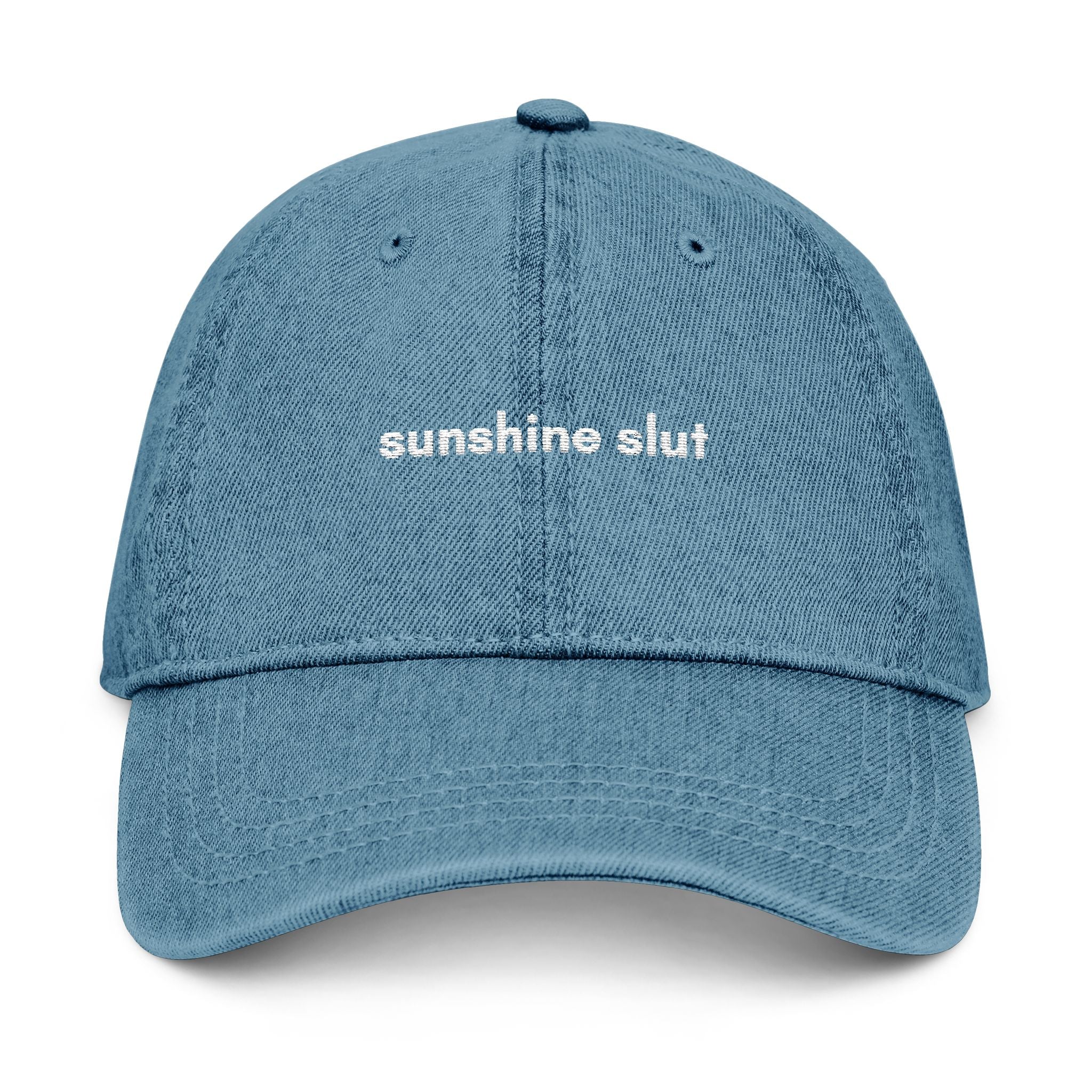 Sunshine Slut Denim Cap – BUFF BRAT CO